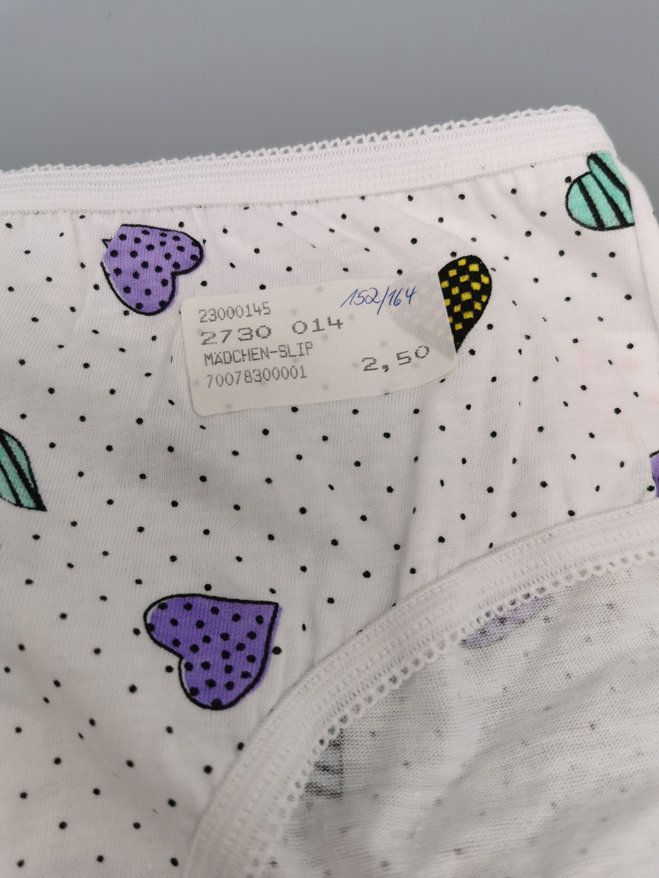 Original 80s Underpants Brief Gr.152/164 Hearts Vintage Children 90s ...