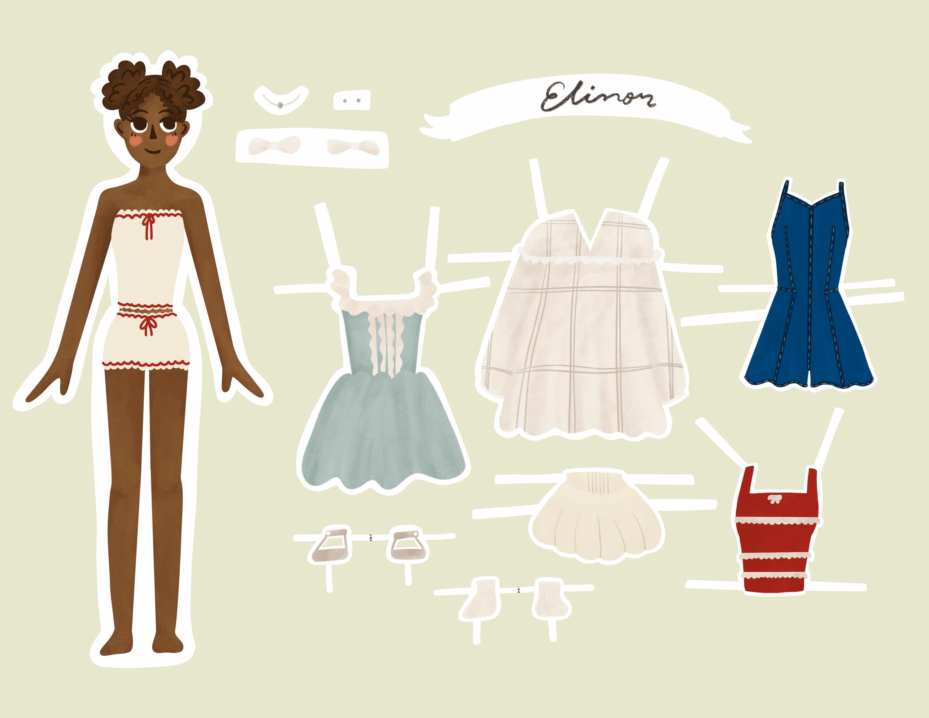 Printable Paper Dolls: Hand-illustrated DIY Craft (instant Download) - Etsy