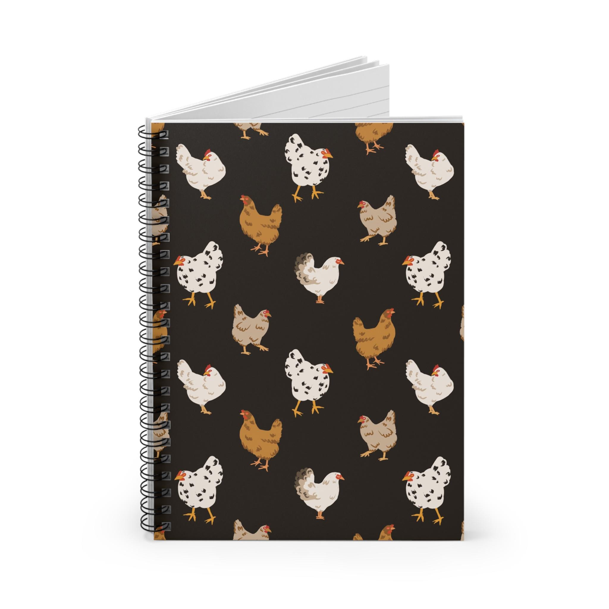 Charming Chicken Spiral Notebook - Fun Farmhouse Design, Perfect Gift ...