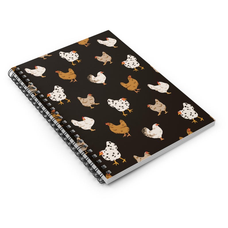 Charming Chicken Spiral Notebook - Fun Farmhouse Design, Perfect Gift ...