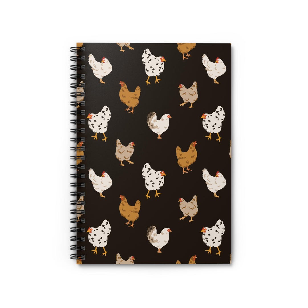 Charming Chicken Spiral Notebook - Fun Farmhouse Design, Perfect Gift ...