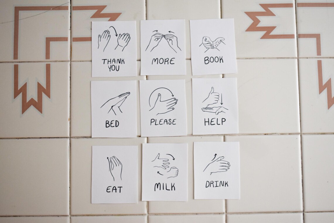 Printable ASL Baby Sign Language Flashcards (digital Download) - Etsy