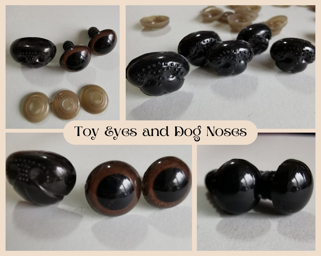 Plastic Toy Eyes and Dog Noses Safety Doll Making Soft Animals Bears ...