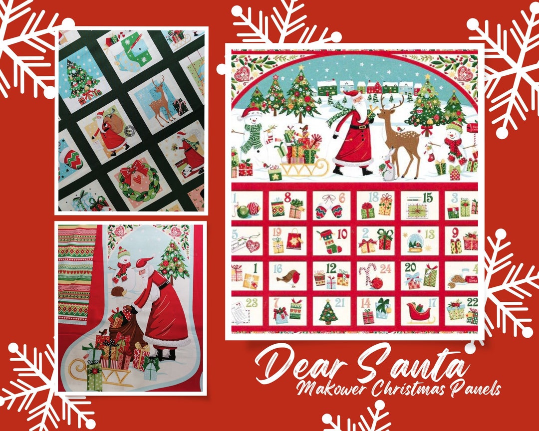 Makower Dear Santa Christmas Advent Calendar Giant Stocking and Mini ...