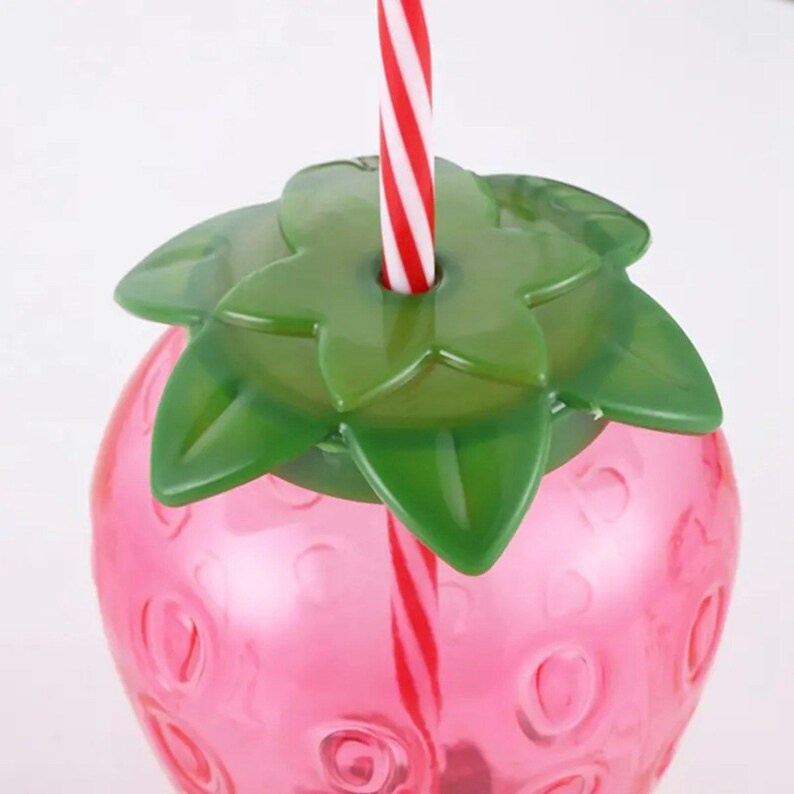 500ml Summer Cute Strawberry Straw Water Bottle Cartoon Food - Etsy