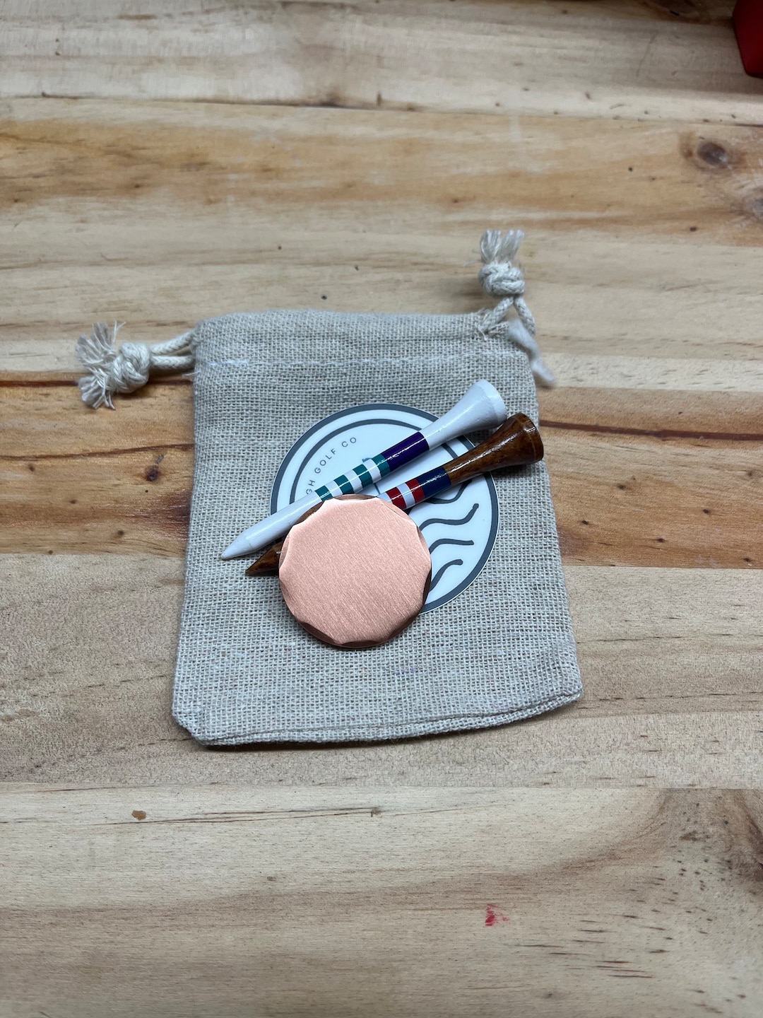 Copper Golf Ball Marker (CUSTOMIZABLE) - Hand Stamped & Painted. FREE ...