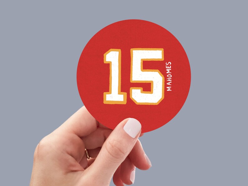 Patrick Mahomes Sticker, NFL Decal, Football Fan Gift, Laptop Sticker ...