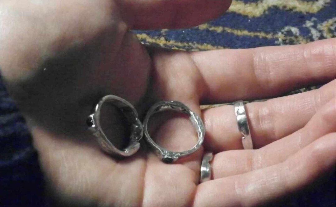 Cornish Shipwreck Tin and Thames Garnet Rings - Etsy