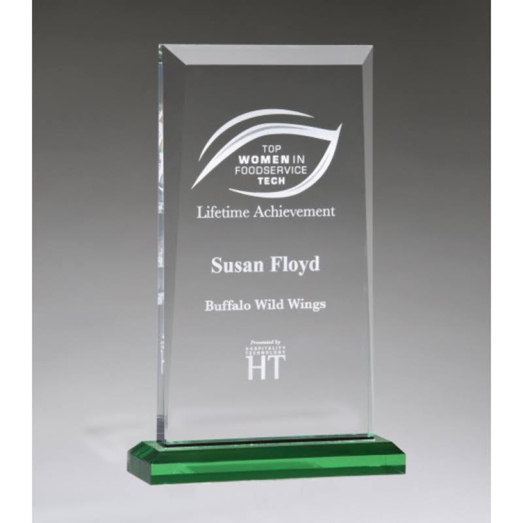 Acrylic Apex Series Award With Green Highlights & Dark Green Base ...