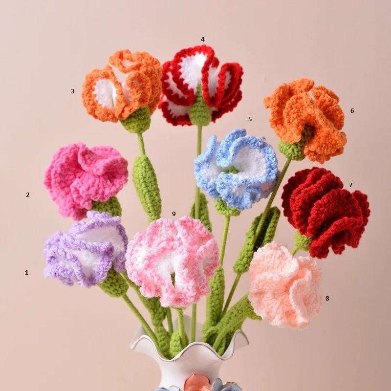Crochet Flower Carnations - Etsy