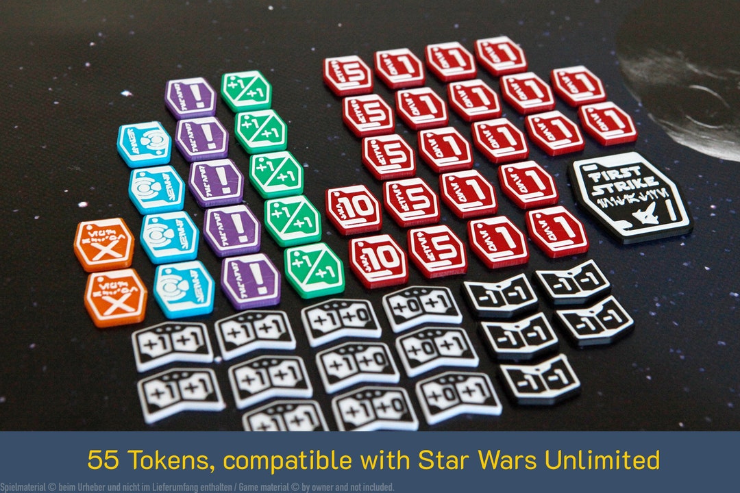 55 Token - Kompatibel Mit Star Wars Unlimited , Schaden, Schild, XP ...