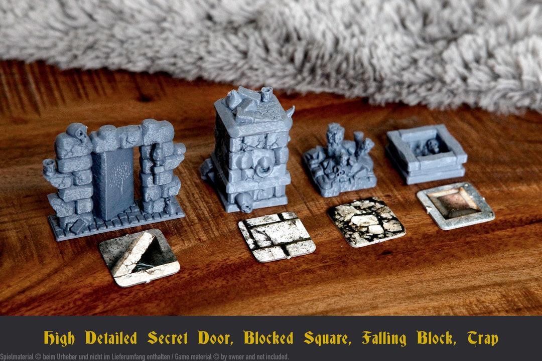 Heroquest Miniatures Stairs, Secret Door, Blocked Field (pillar ...