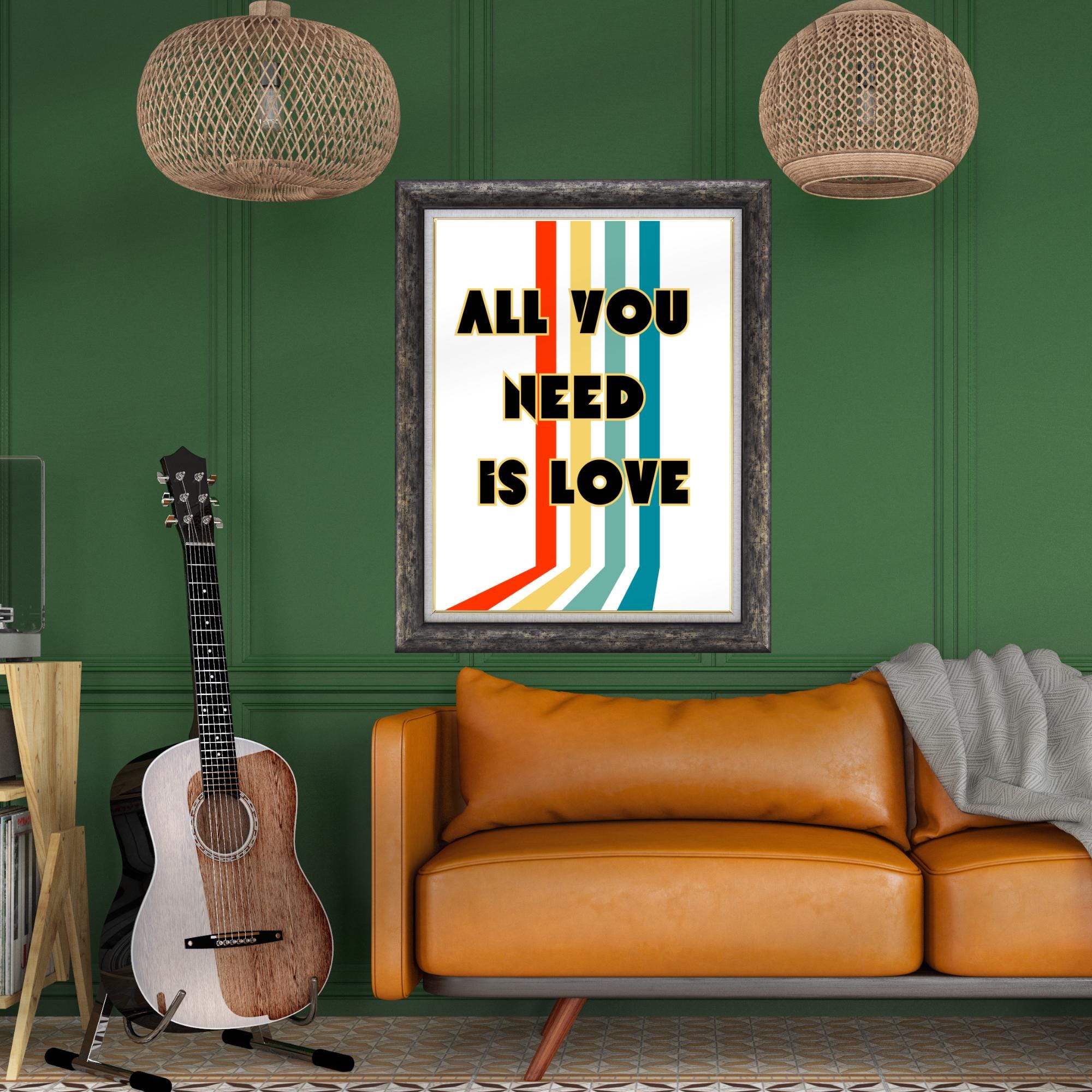 The Beatles Inspired Lyric Art,the Beatles,all You Need is Love,beatles ...