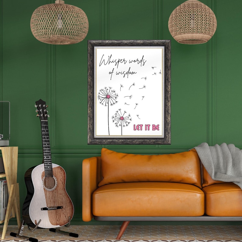 The Beatles Inspired Lyric Art,the Beatles,let It Be Artwork,beatles ...