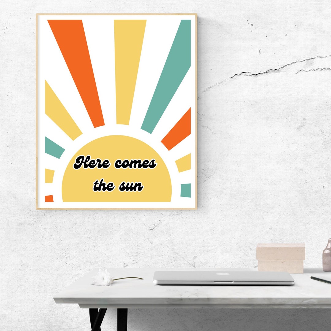 The Beatles Inspired Lyric Art,the Beatles,here Comes the Sun,beatles ...
