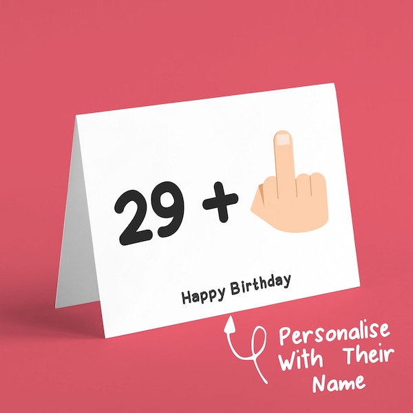 Middle Finger Birthday Card - Etsy UK