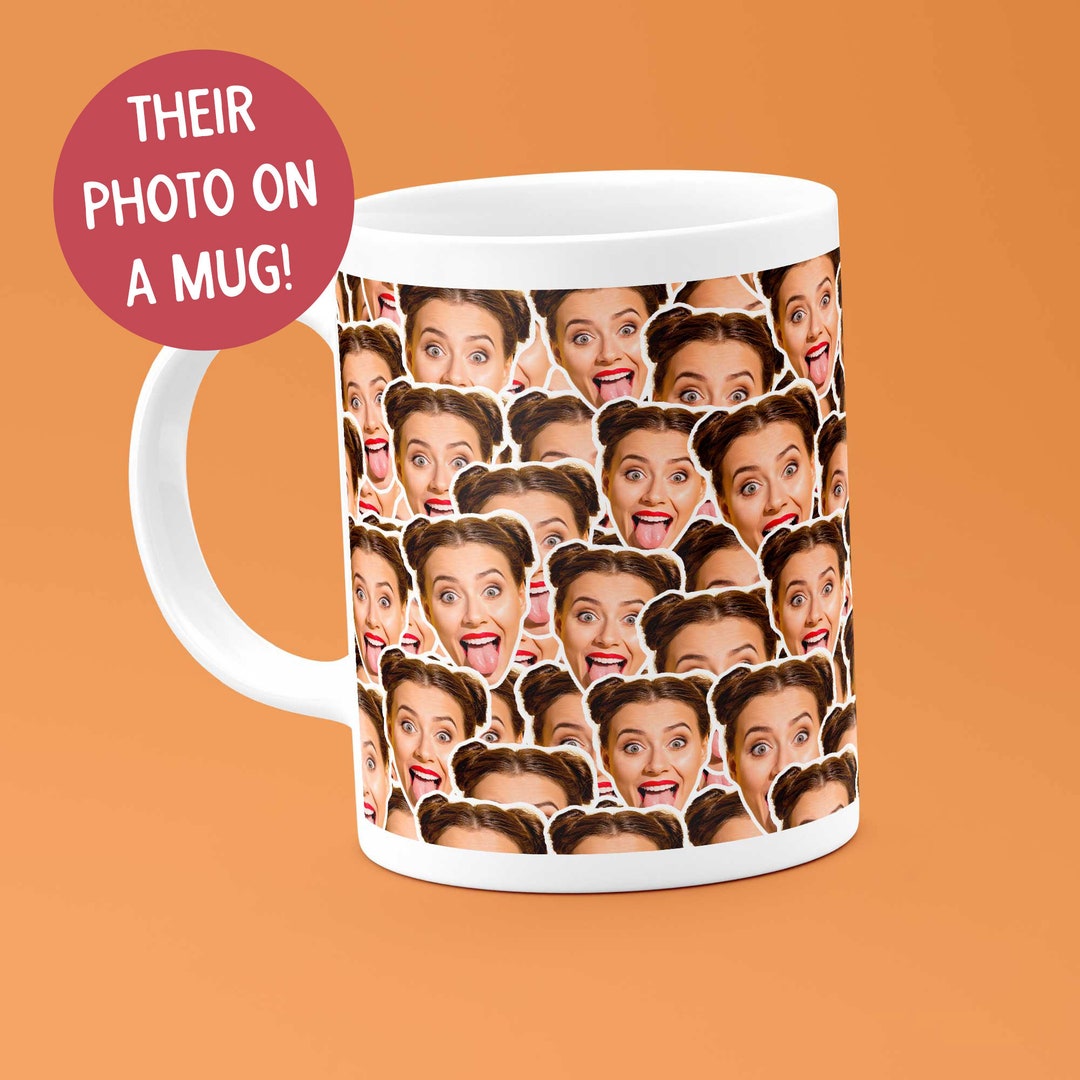 Personalised Face Mash Photo Mug - Etsy UK
