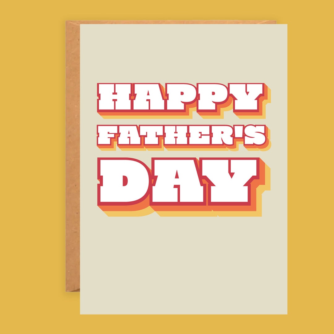 Retro Happy Father's Day Card - Etsy