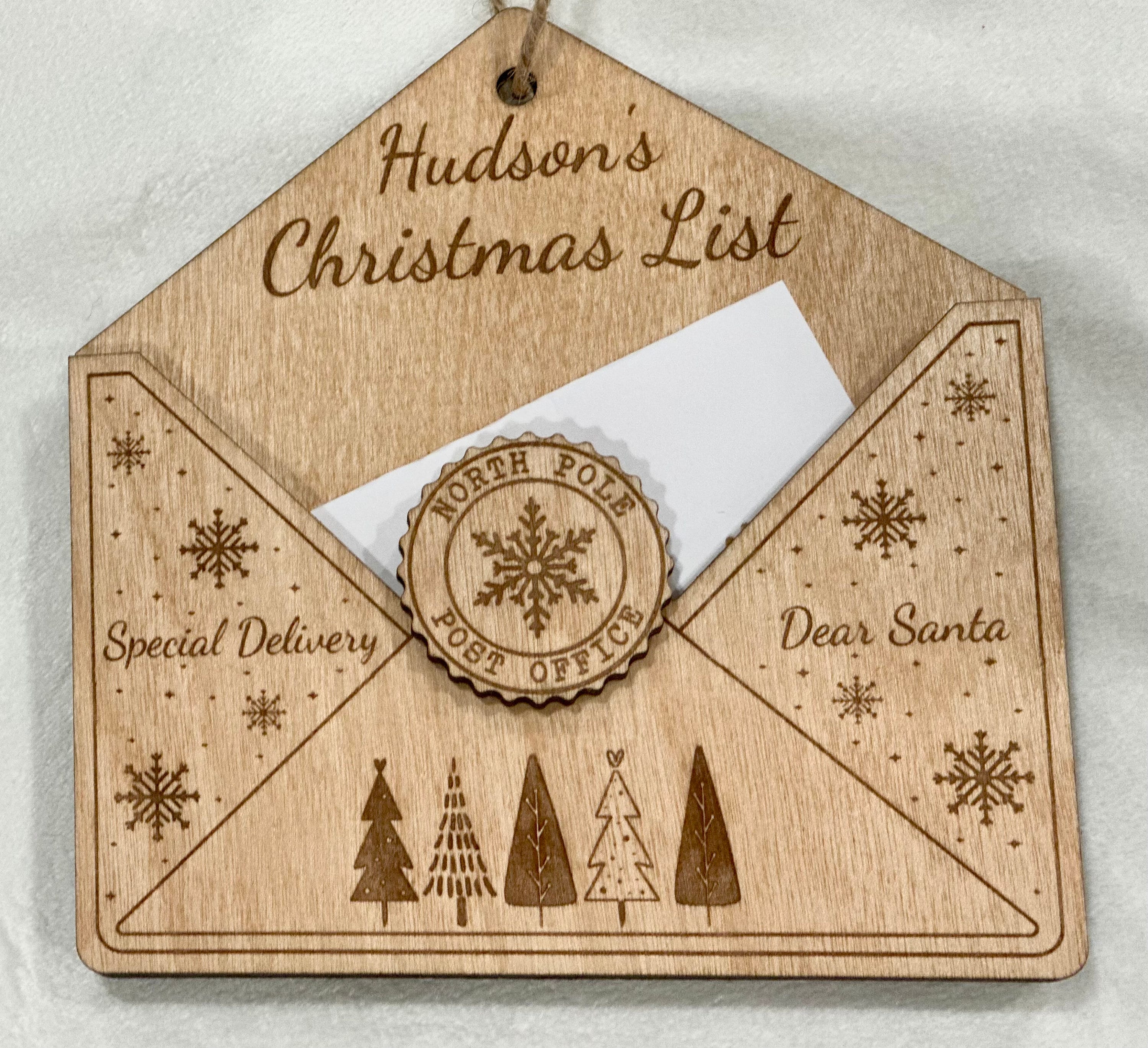 Personalized Santa Envelope, Santa Letter, Dear Santa, Laser Cut ...