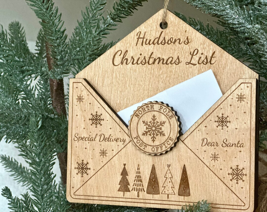Personalized Santa Envelope, Santa Letter, Dear Santa, Laser Cut ...