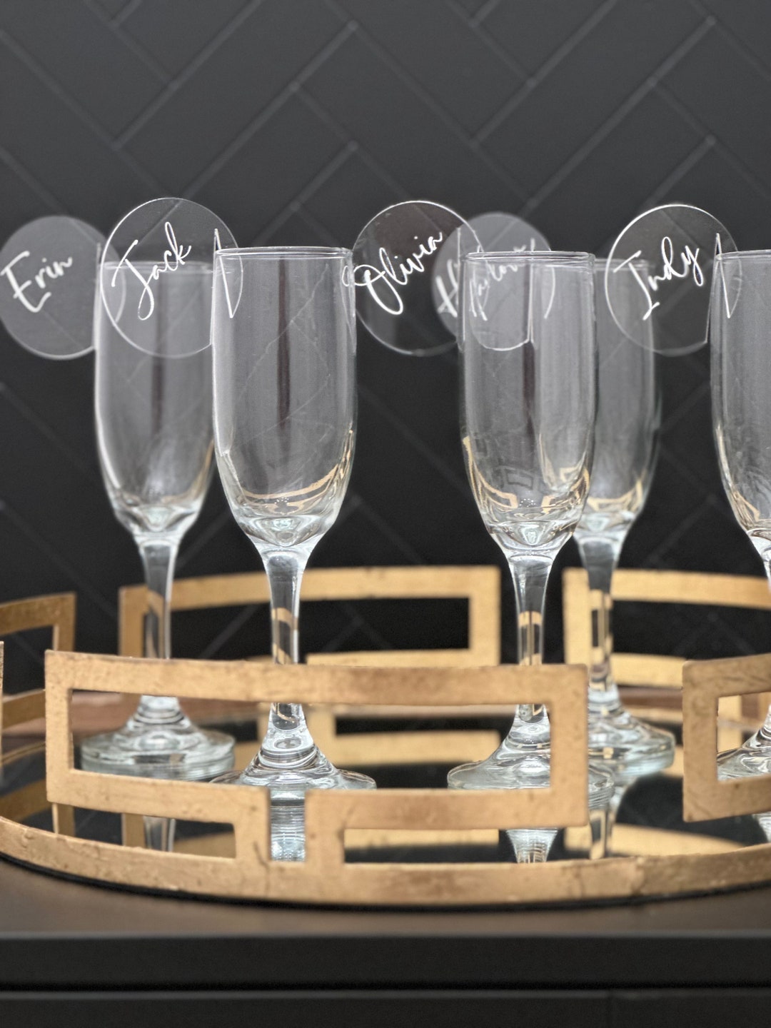 Drink Tag, Name Tag, Party Drink Charm, Wine Charm, Personalized Drink ...