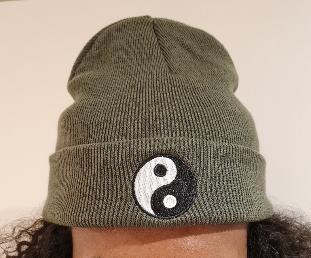 Yin Yang Beanie | Embroidered Hat - Etsy UK