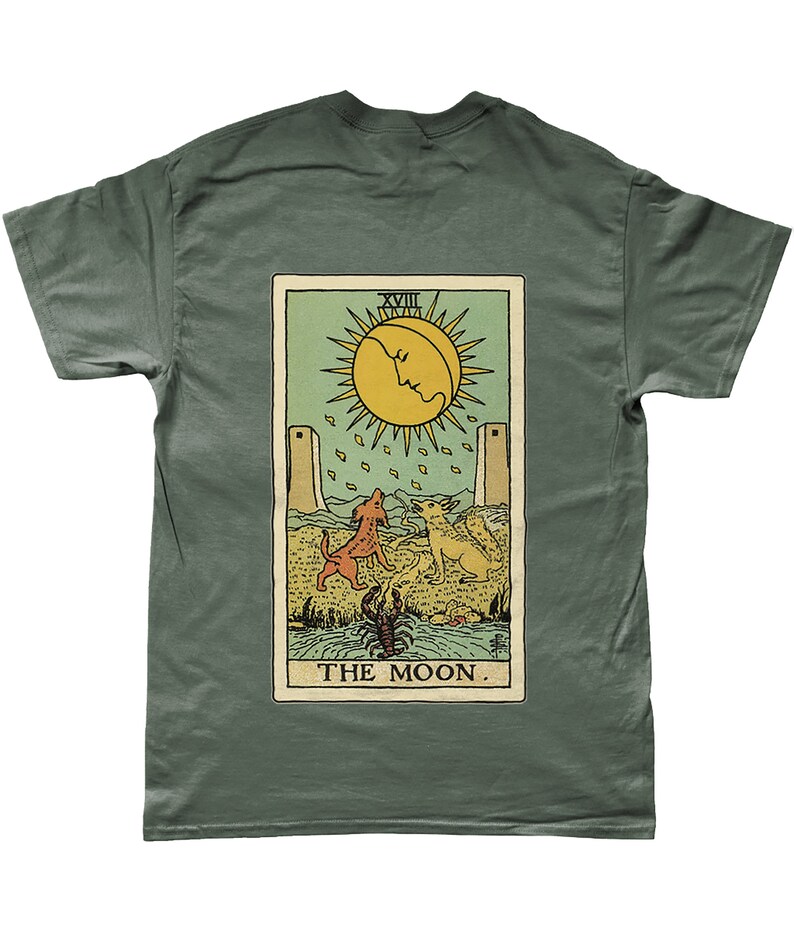 Tarot Karten T-Shirt | The Sun & The Moon Front und Back Tee ...