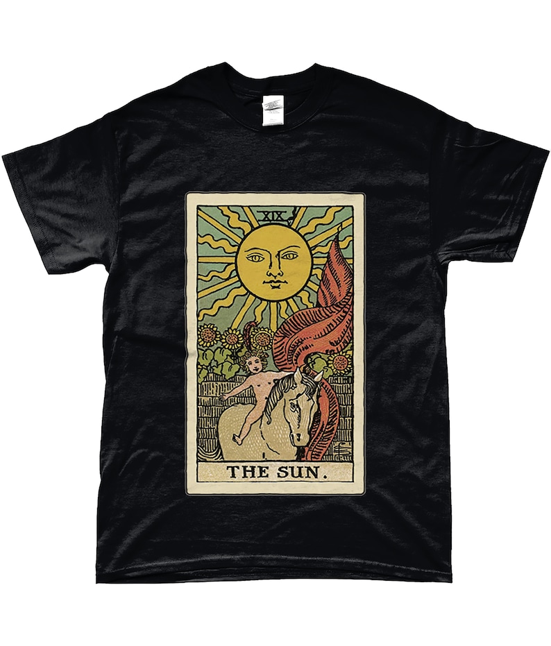Tarot Karten T-Shirt | The Sun & The Moon Front und Back Tee ...
