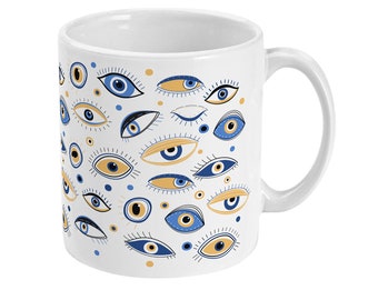 Greek Evil Eye Mug - Etsy