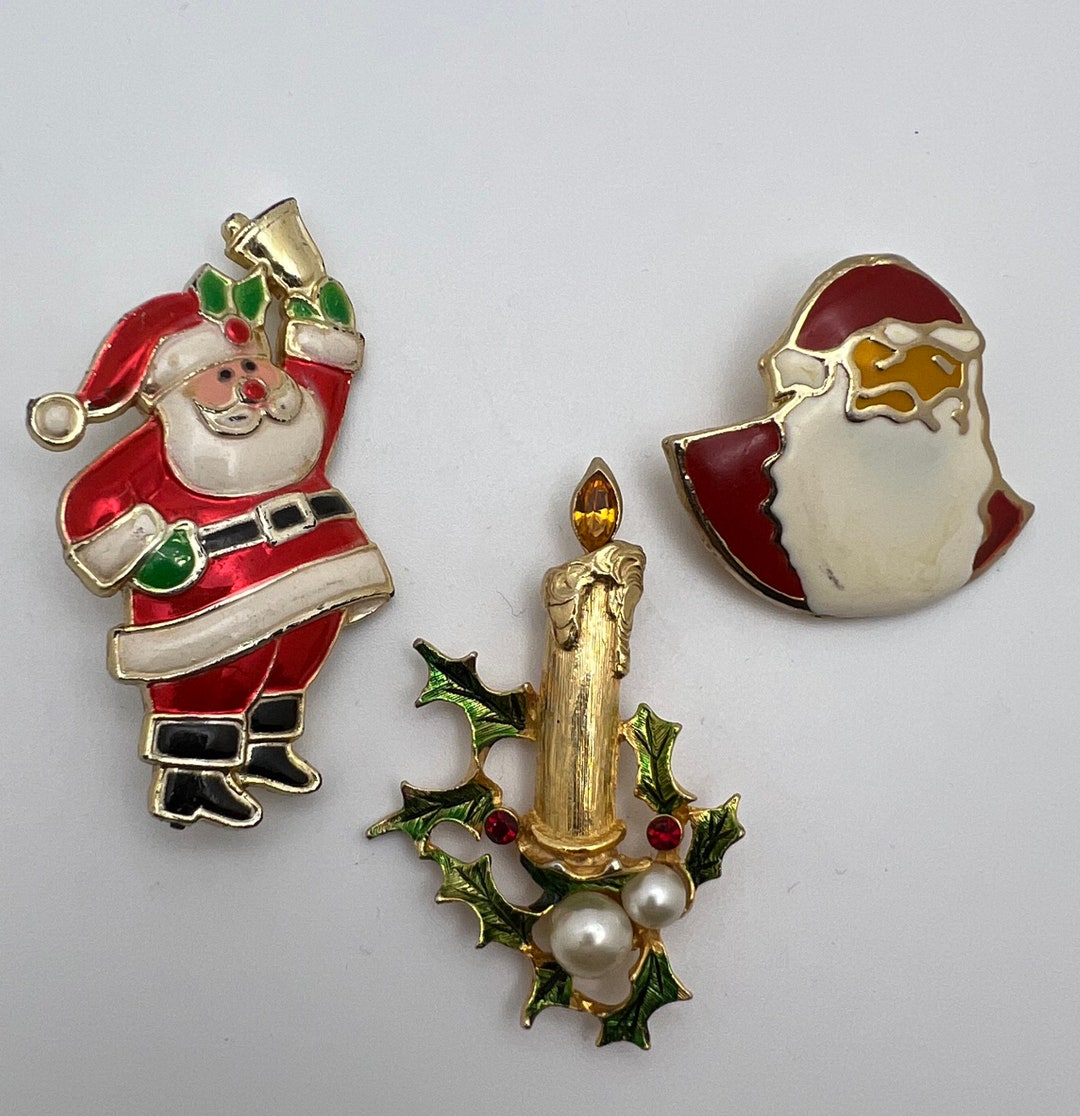 Nostalgic Vintage Christmas Pins / Brooches - Etsy