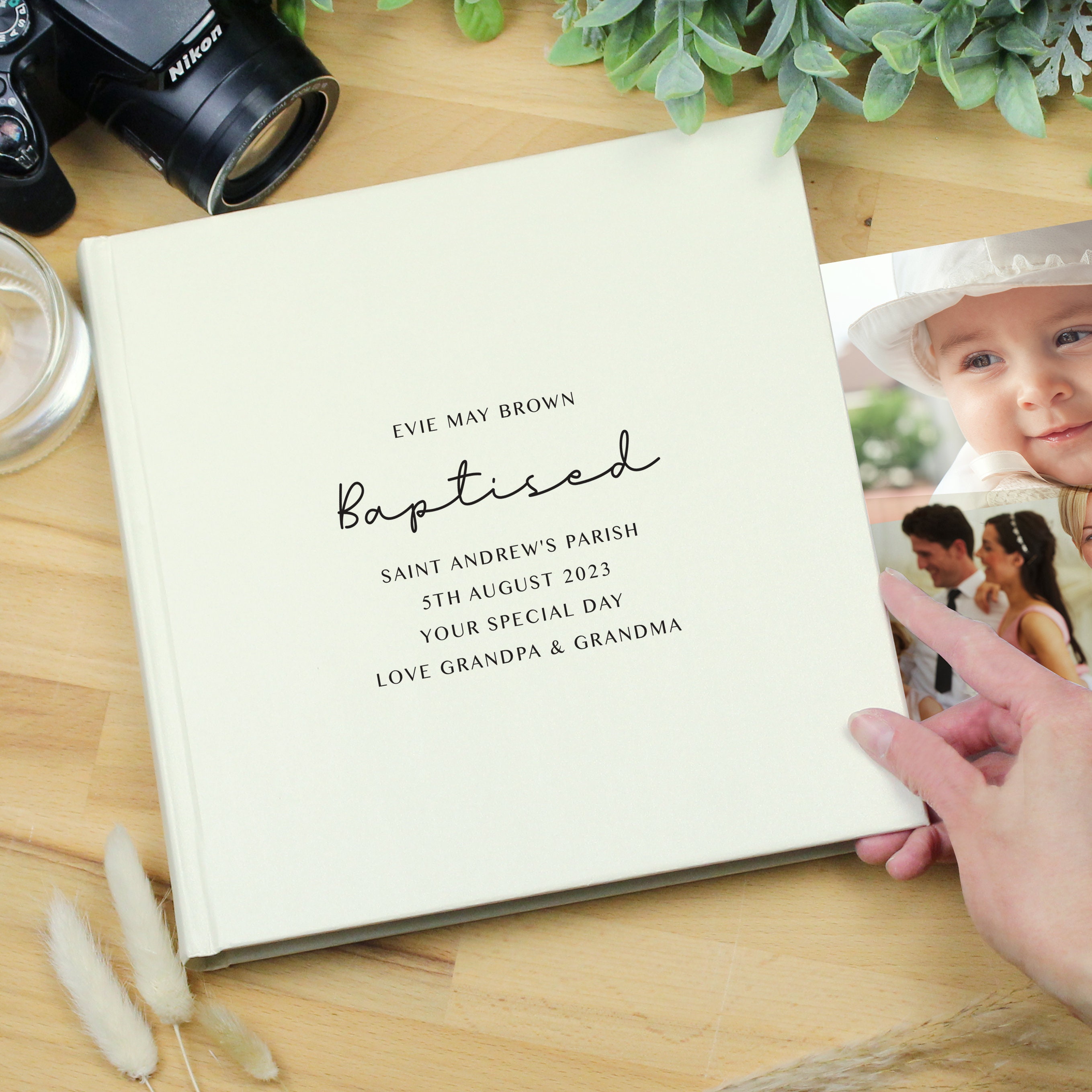 Personalised Any Message Square Photo Album | Personalised Photo Album ...