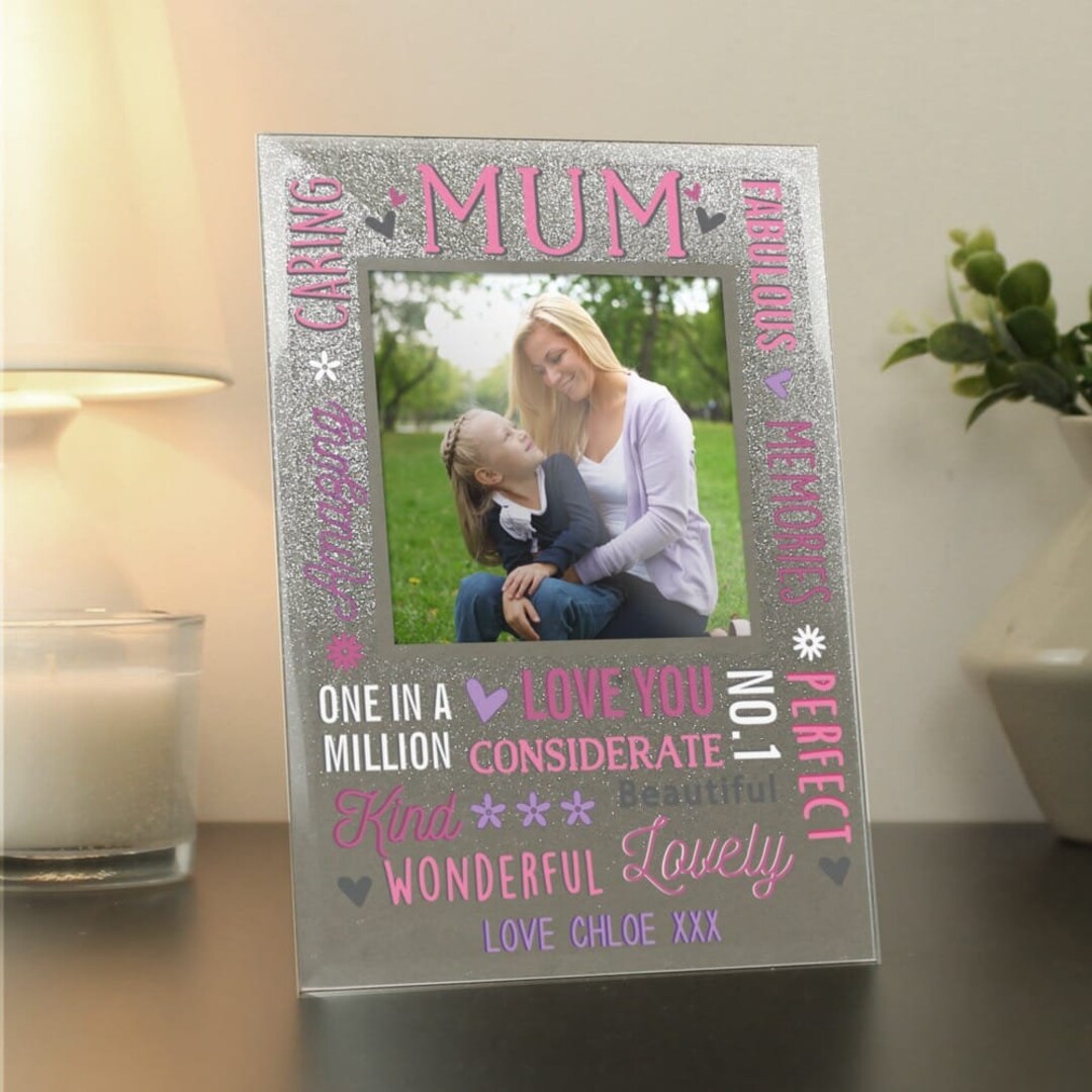 Personalised Mum Glitter Frame Lovely Mum Gift - Etsy