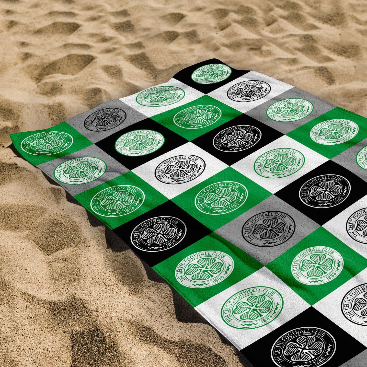 Personalised Celtic Chequered Beach Towel Officially - Etsy