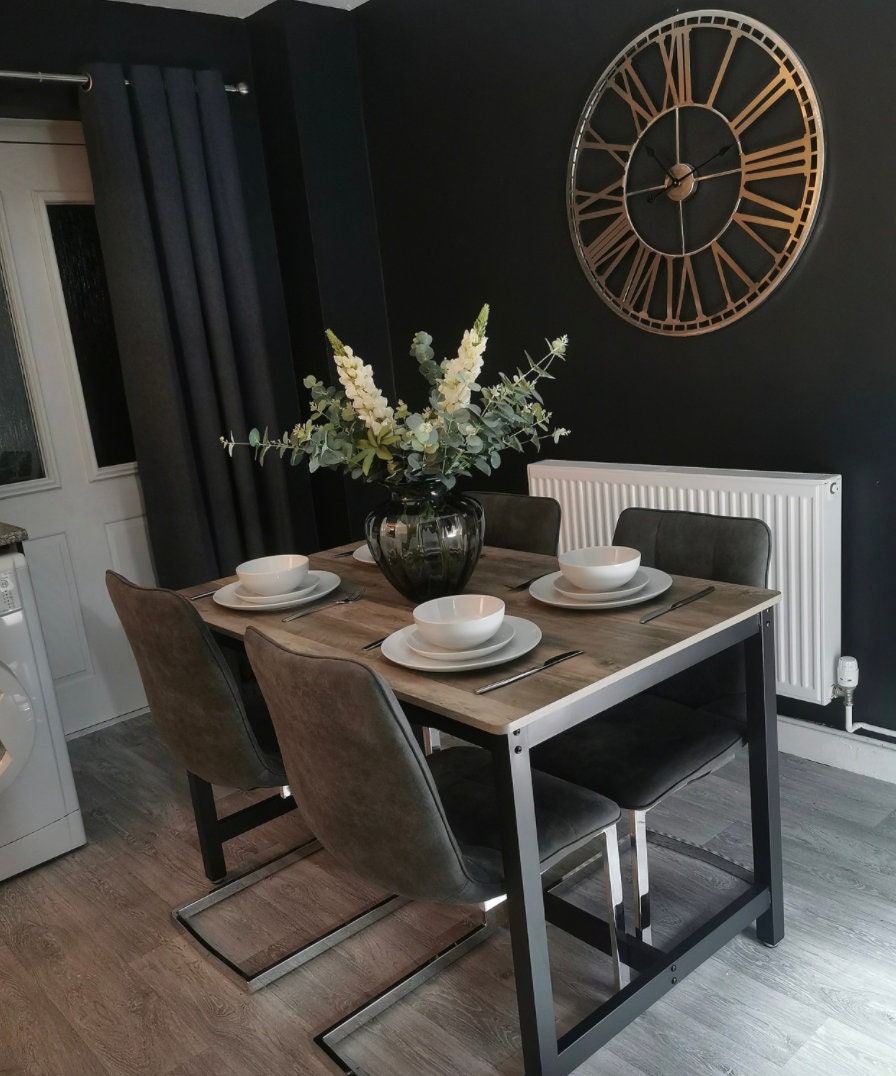 Industrial Dining Table Rustic Vintage Metal Furniture Kitchen - Etsy UK