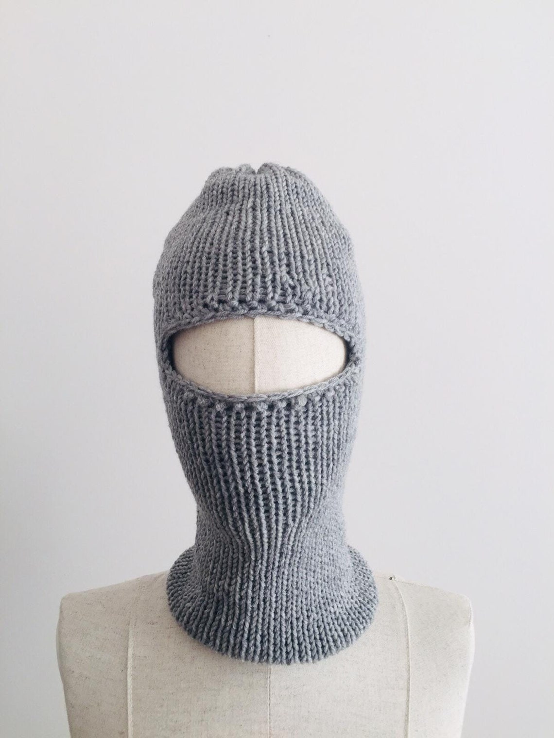 Handmade Wool Knit Balaclava: Full Face Ski Mask - Etsy