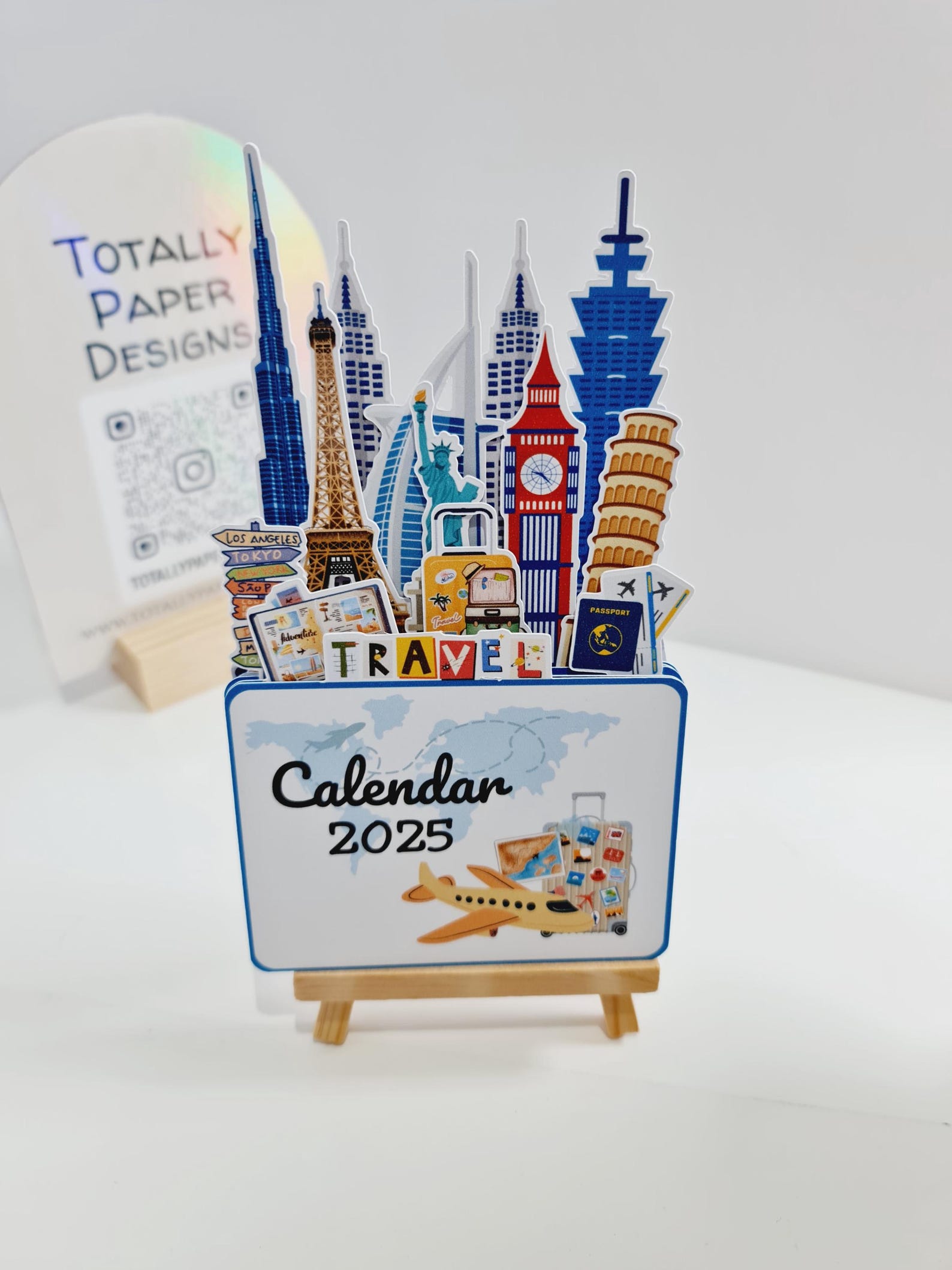 Travel World Tour Calendar | Adventure Desk Calendar | Luggage Mini ...