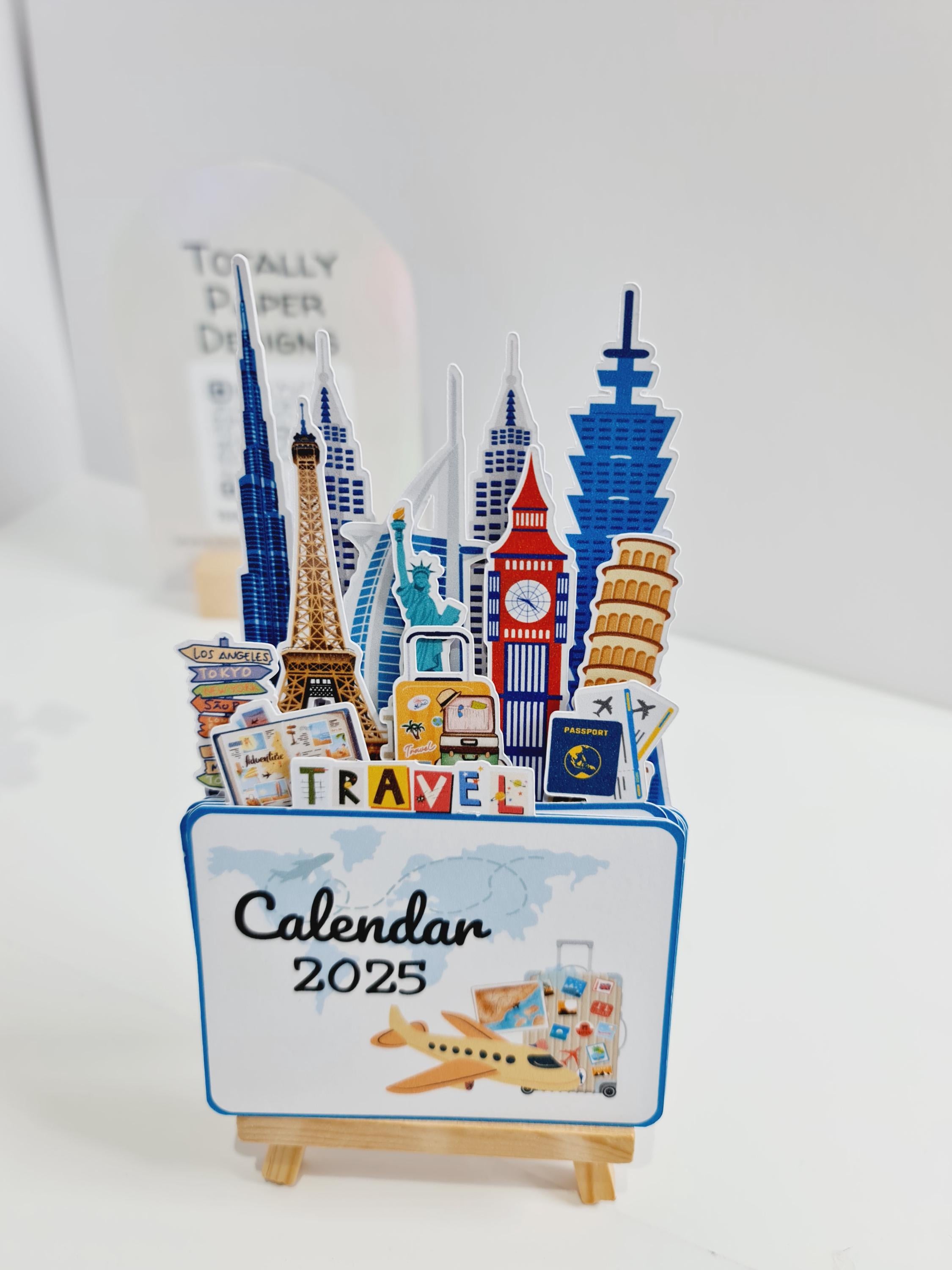 Travel World Tour Calendar | Adventure Desk Calendar | Luggage Mini ...
