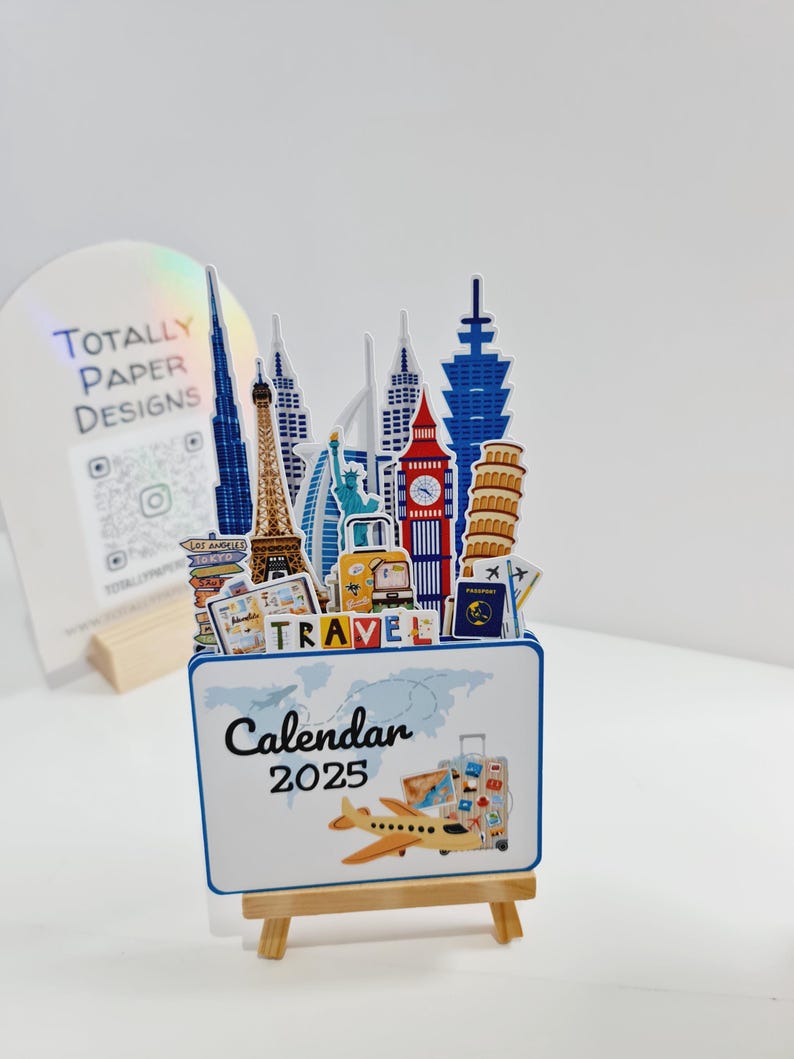 Travel World Tour Calendar | Adventure Desk Calendar | Luggage Mini ...