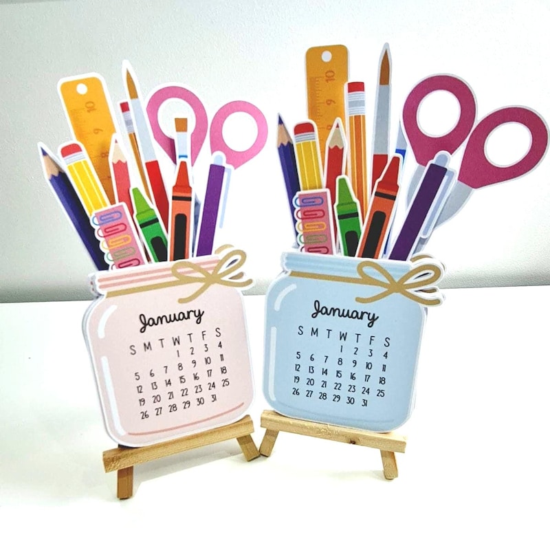 Pink Wooden Calendar - Etsy UK