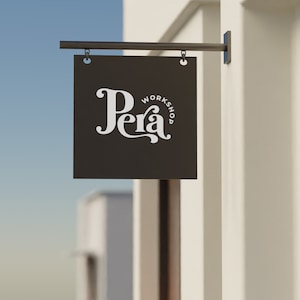 Custom Hanging Shop Sign: Metal Storefront Blade Sign - Etsy