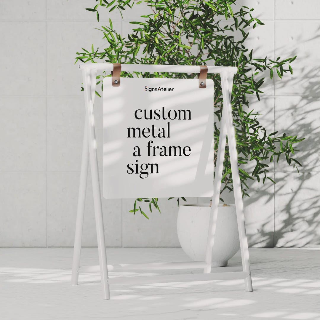 A Frame Sidewalk Sign | Custom Metal Sidewalk Signage | Outdoor Signs ...