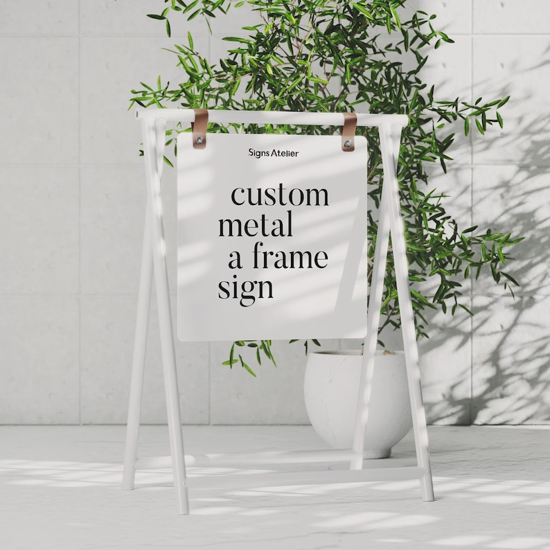 A Frame Sidewalk Sign | Custom Metal Sidewalk Signage | Outdoor Signs ...