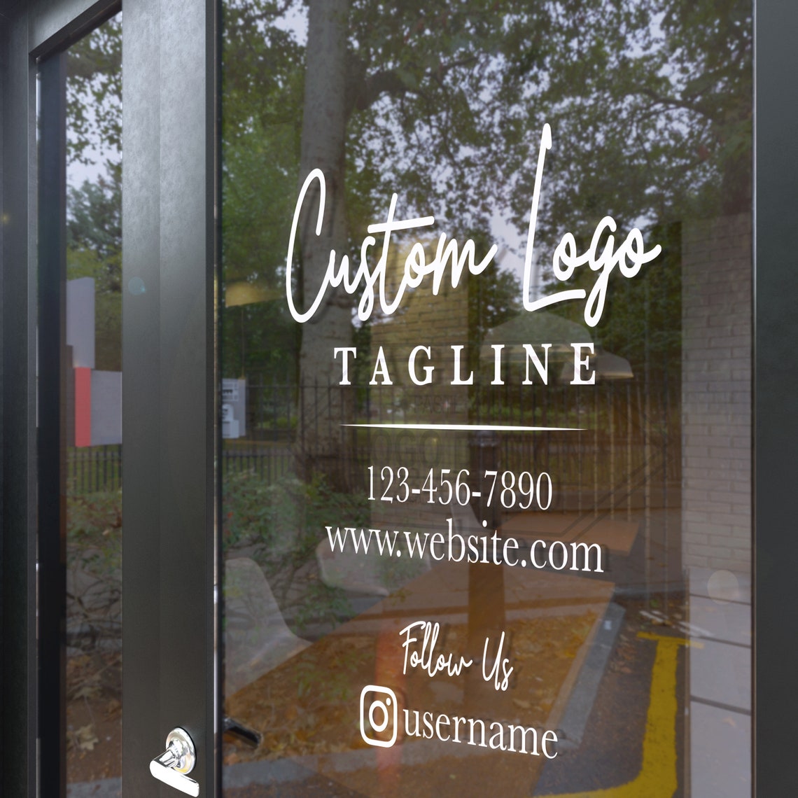 Custom Storefront Logo Vinyl Decal: Shop Window Sticker - Etsy