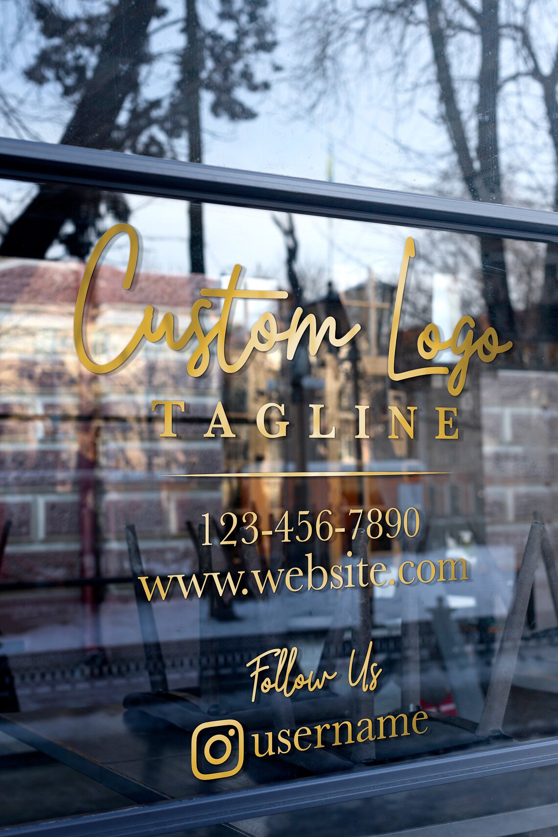 Custom Storefront Logo Vinyl Decal: Shop Window Sticker - Etsy