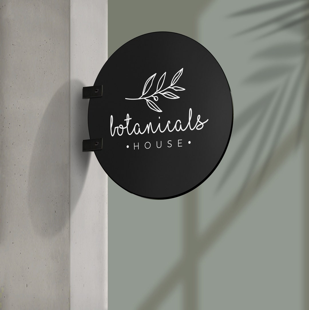 Custom Round Blade Sign: Double Sided Storefront Sign - Etsy