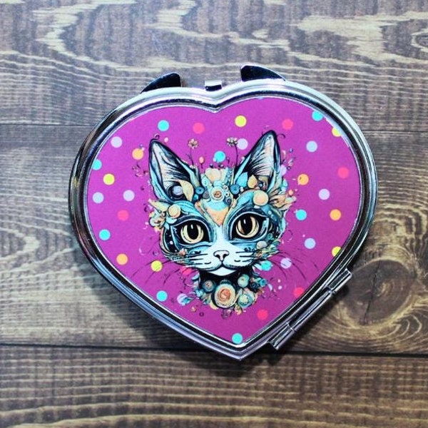 Cat Compact Mirror - Etsy