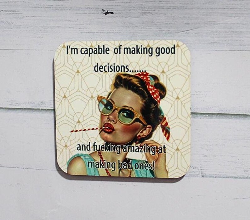 Funny Refrigerator Magnet: Bad Decisions, Adult Humor - Etsy