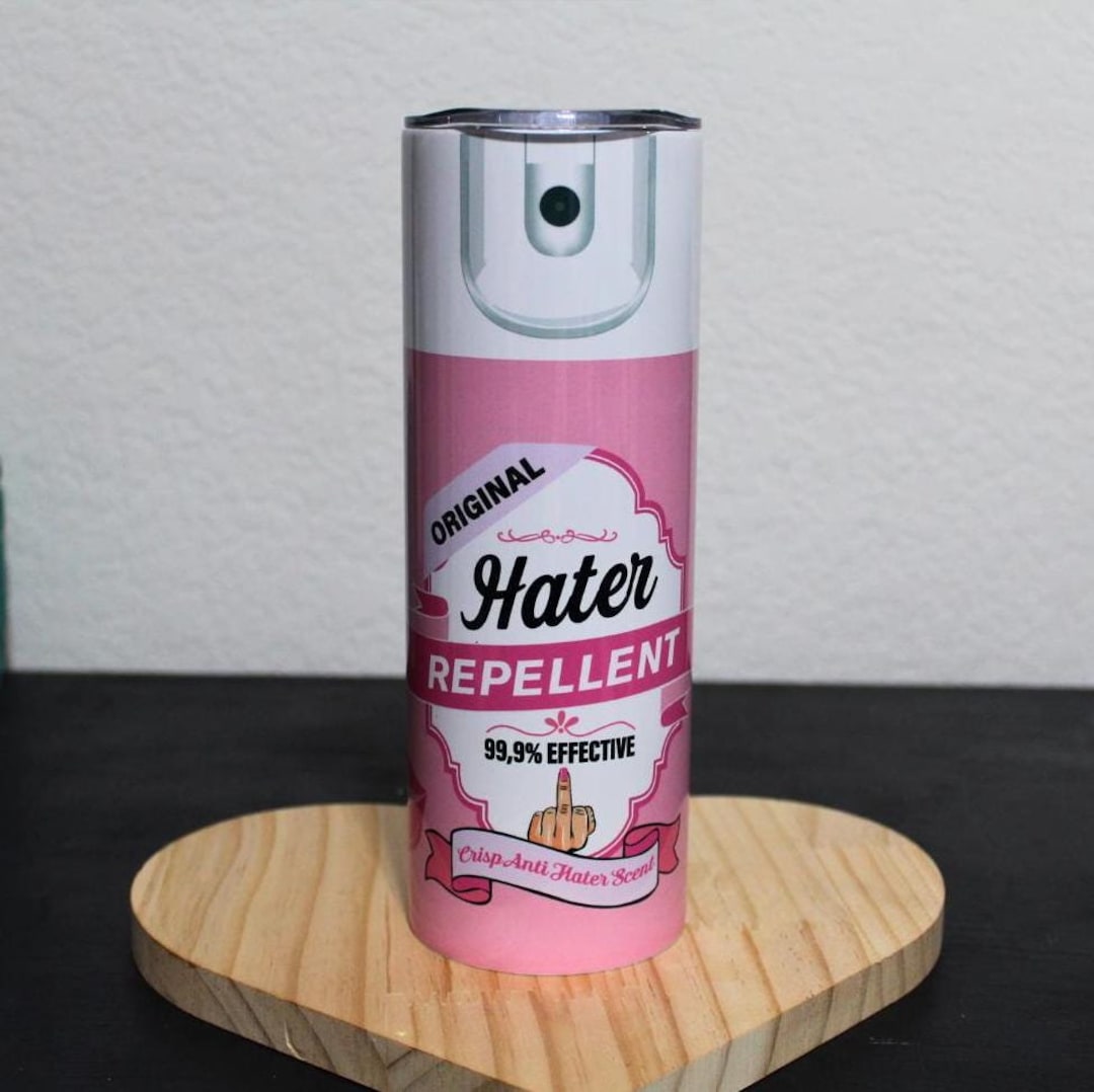 Hater Repellent Spray Can 20 Oz Tumbler Stainless Steel , Skinny ...