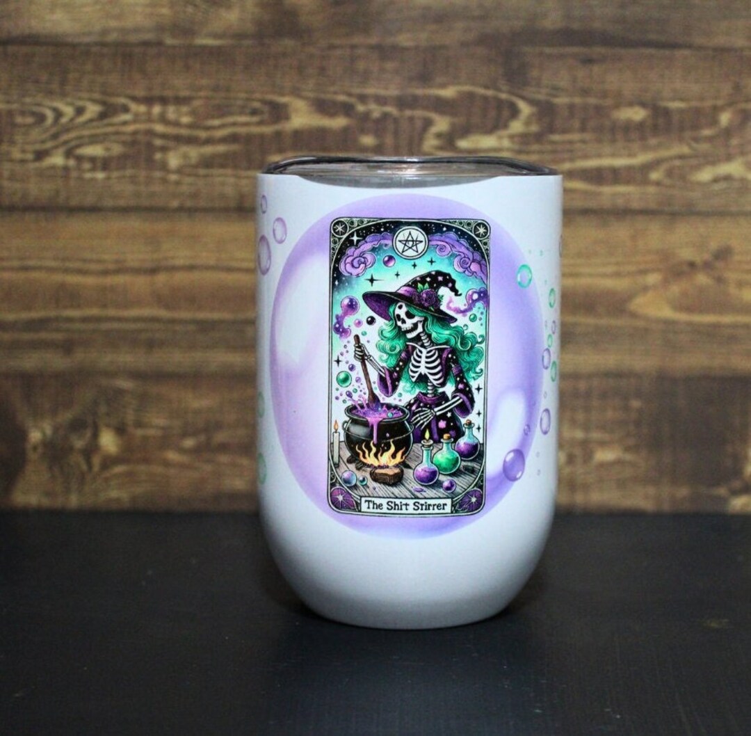 The Shit Stirrer Tarot Card 12 Oz Coffee / Wine Tumbler , Stainless ...
