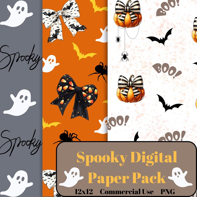 Spooky Season Digital Paper Pack, Halloween Backgrounds, Halloween ...